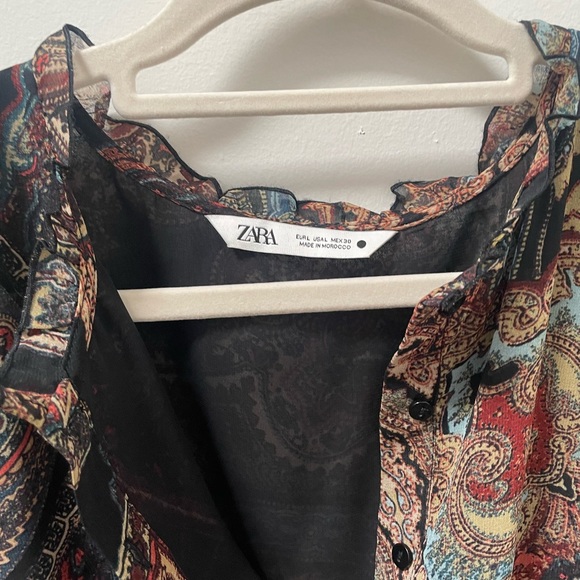 Zara | Dresses | Zara Paisley Printed Dress | Poshmark